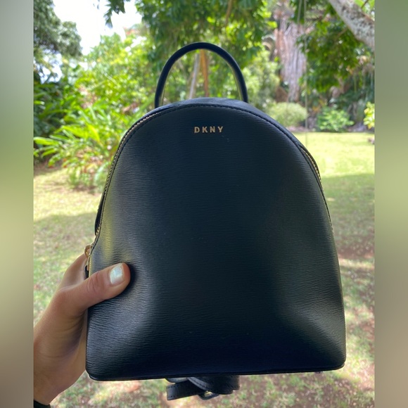 Dkny | Bags | Dkny Black Leather Mini Backpack | Poshmark
